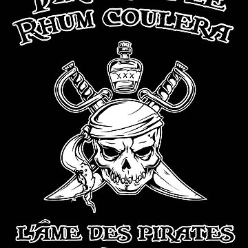 Sticker avec l'œuvre « Rhum des pirates - Message Humour Alcool » de l ...