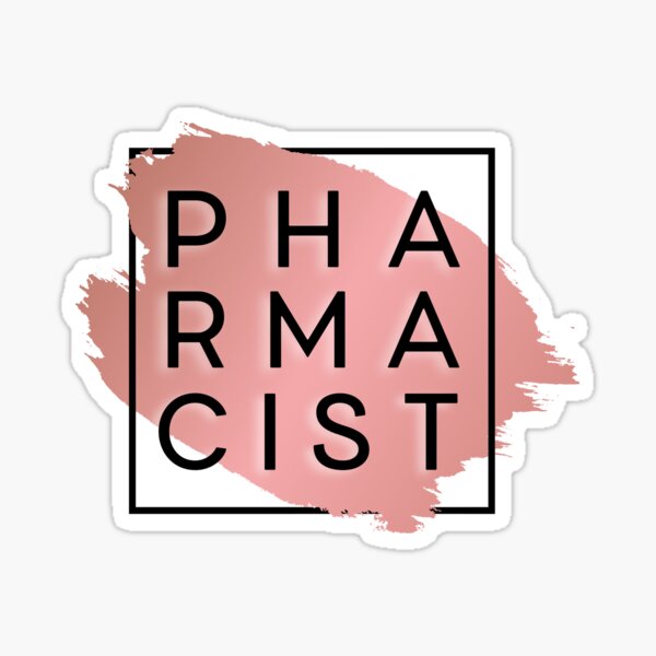 "PHARMD Pharmacist Vers. 2 Unique, Minimalist Square Typography, Pink ...