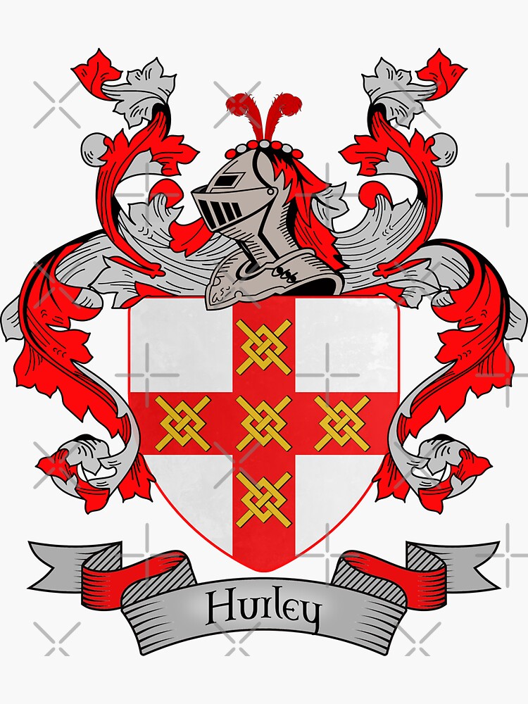 Pegatina «Escudo de armas de Hurley | Cresta de la familia Hurley» de ...