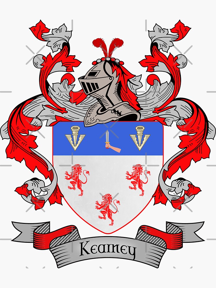 "Kearney Coat of Arms | Kearney Family Crest" Sticker for Sale by ...