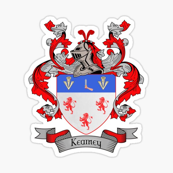 "Kearney Coat of Arms | Kearney Family Crest" Sticker for Sale by ...
