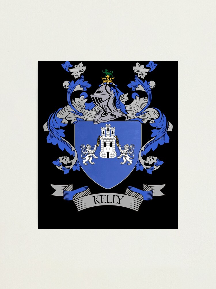 Lámina fotográfica «Escudo de armas de Kelly | Cresta de la familia ...