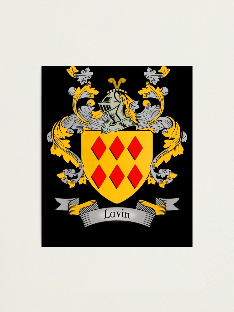 Lámina fotográfica «Escudo de armas de Lavin | Cresta de la familia ...