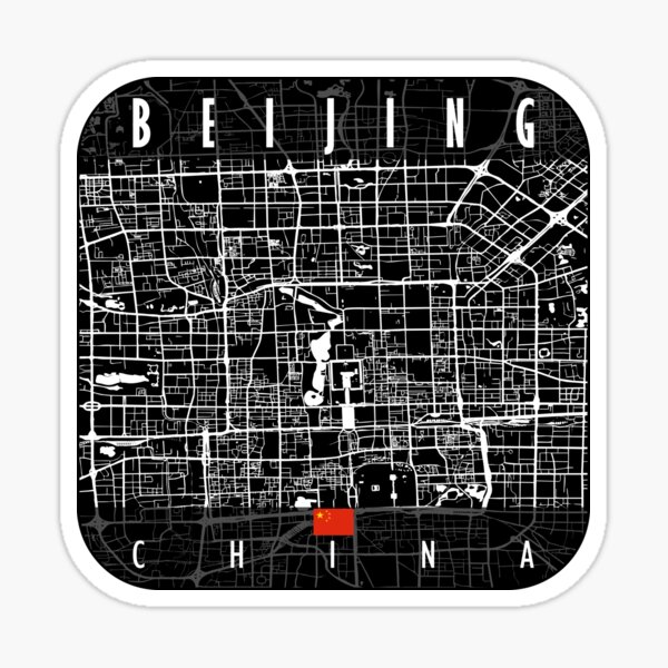 "Beijing Map China" Sticker for Sale by hatimelhag | Redbubble
