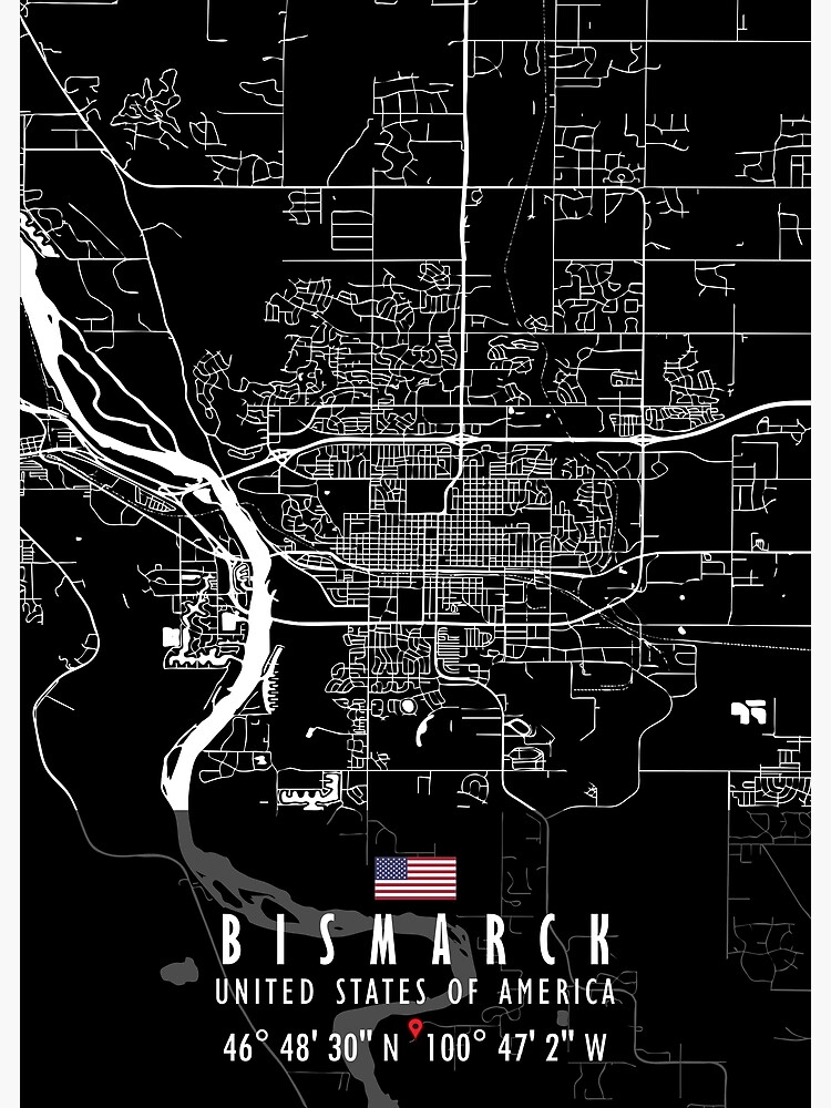 "Bismarck Map USA" Poster by hatimelhag | Redbubble