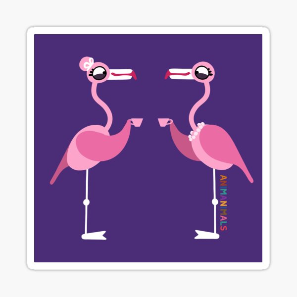 "Animanimals Flamingo" Sticker for Sale by FILMBILDER | Redbubble