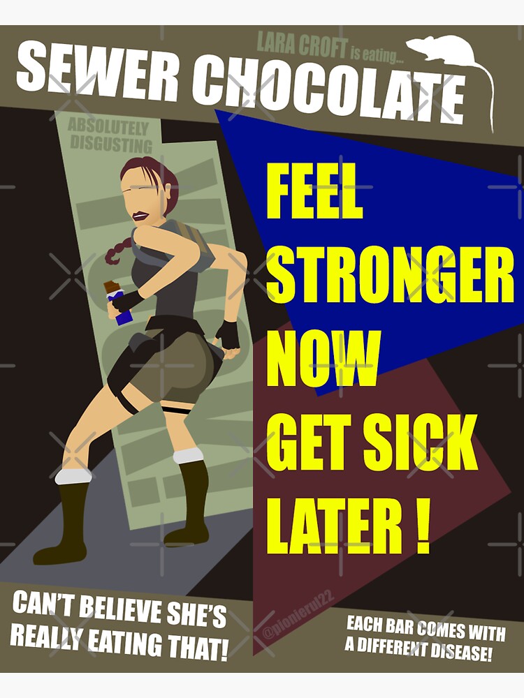 "Sewer Chocolate Poster - Tomb Raider The Angel of Darkness" Sticker ...