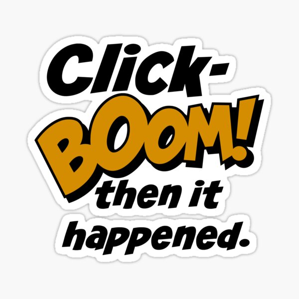 "Click-Boom - Hamilton Comic Style" Sticker for Sale by TheLovelyBooks ...