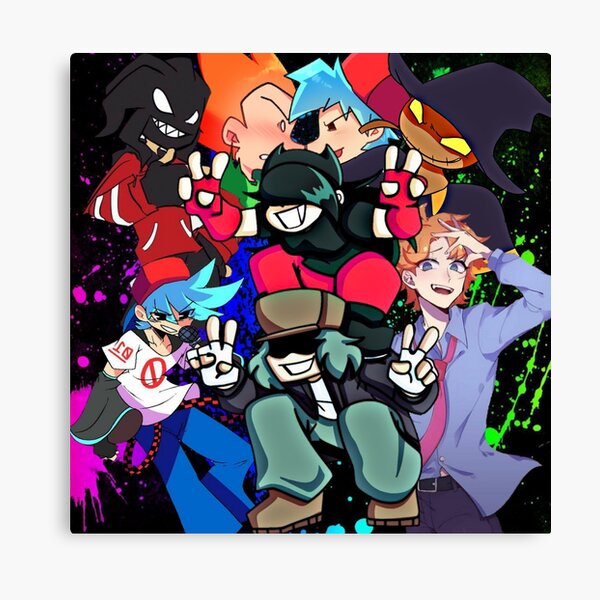 "Fnf Characters Friday Night Funkin" Canvas Print by Dizzaa | Redbubble