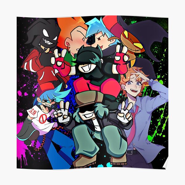 "Fnf Characters Friday Night Funkin" Poster for Sale by Dizzaa | Redbubble