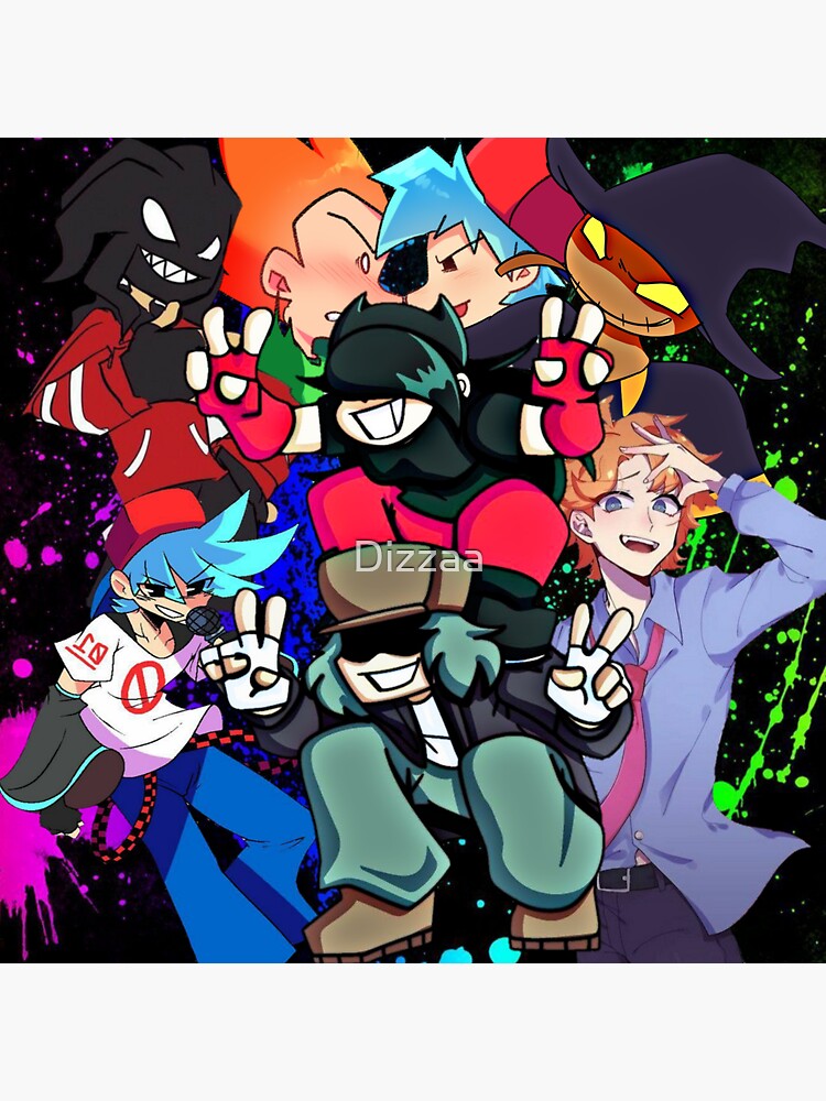 "Fnf Characters Friday Night Funkin" Sticker for Sale by Dizzaa | Redbubble