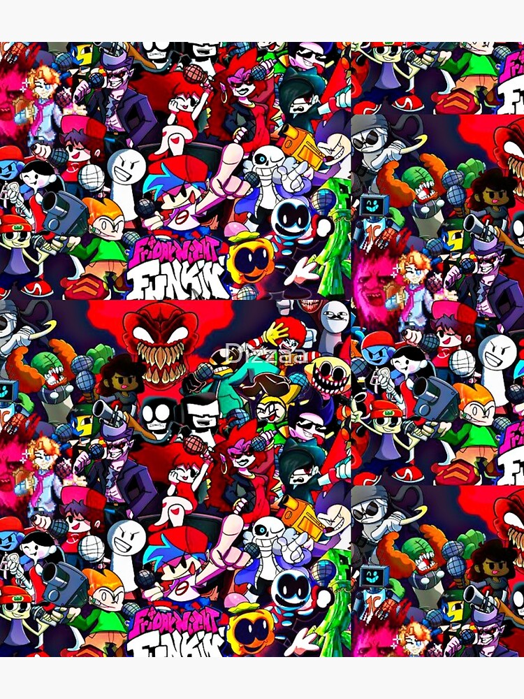 Friday Night Funkin Characters Fnf Game Backpack