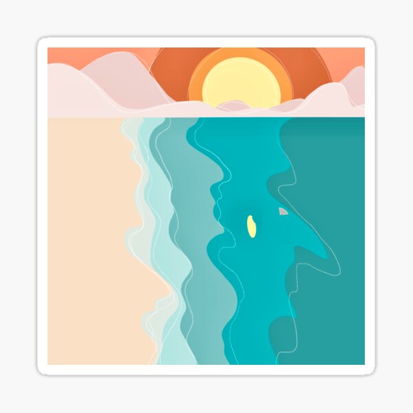 "ocean breeze" Sticker by lilly-gracee | Redbubble