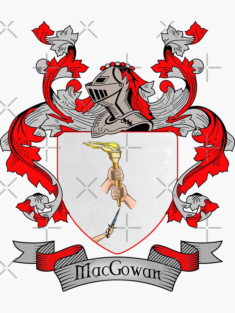 "MacGowan Coat of Arms | MacGowan Family Crest" Sticker by chuppys ...
