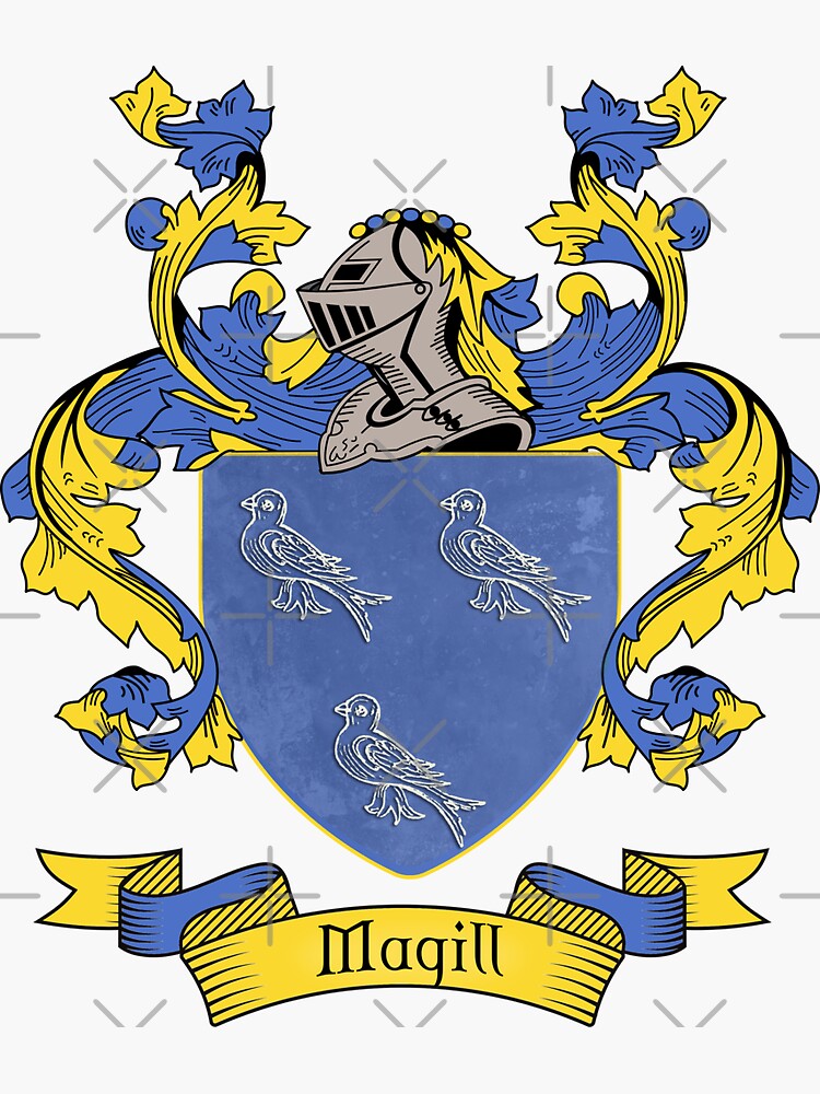 "Magill Coat of Arms | Magill Family Crest" Sticker for Sale by chuppys ...