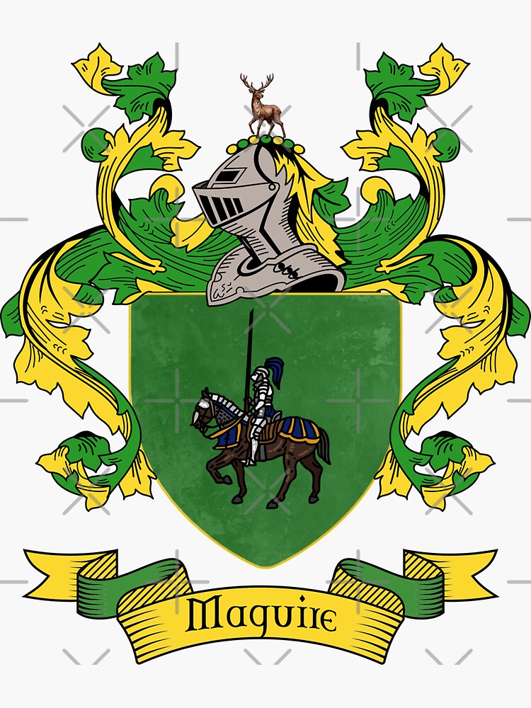 "Maguire Coat of Arms | Maguire Family Crest" Sticker by chuppys ...
