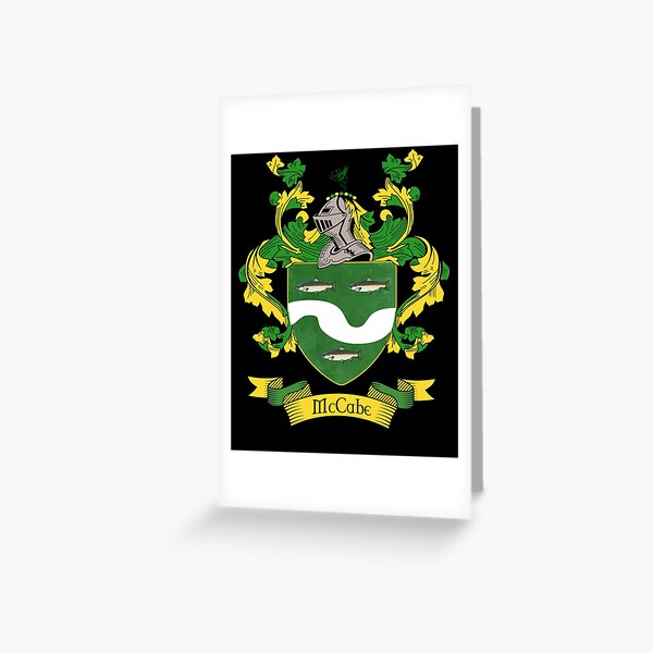 "McCabe Coat of Arms | McCabe Family Crest" Greeting Card by chuppys ...