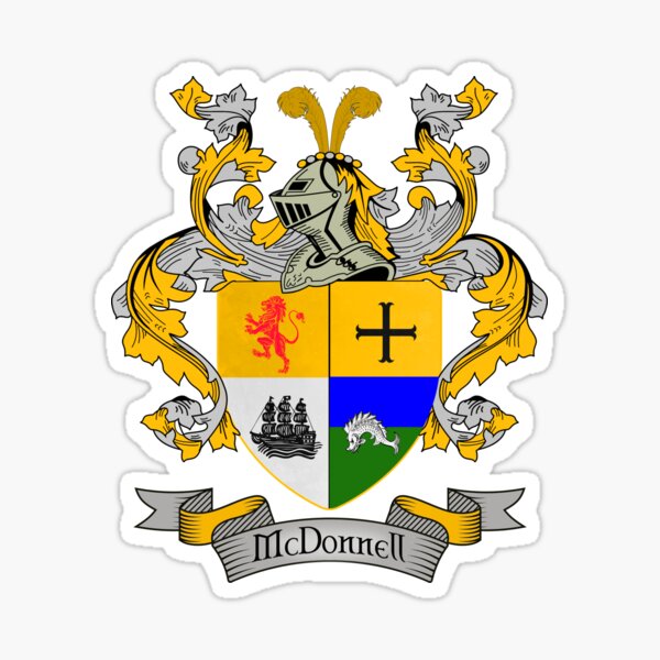 "McDonnell Coat of Arms | McDonnell Family Crest" Sticker for Sale by ...