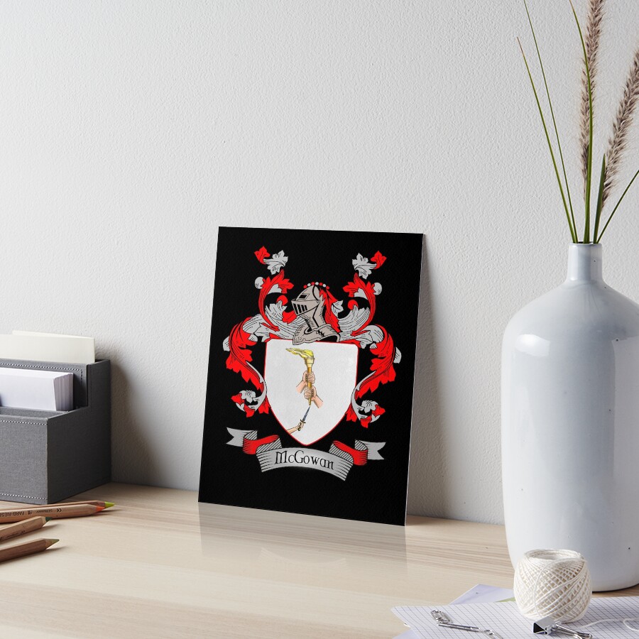 "McGowan Coat of Arms | McGowan Family Crest" Art Board Print for Sale ...