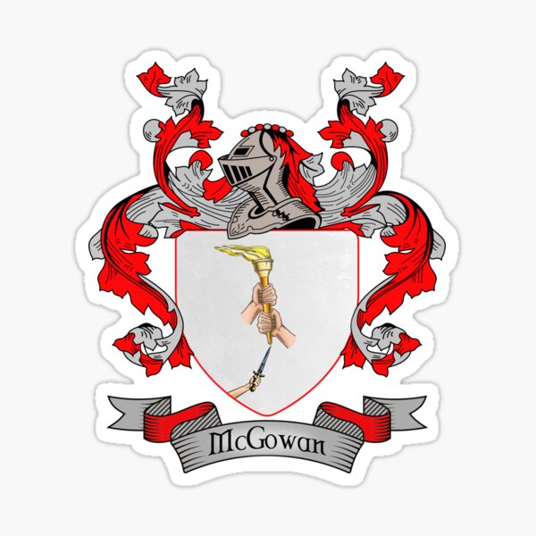Pegatina «Escudo de armas de McGowan | Cresta de la familia McGowan» de ...