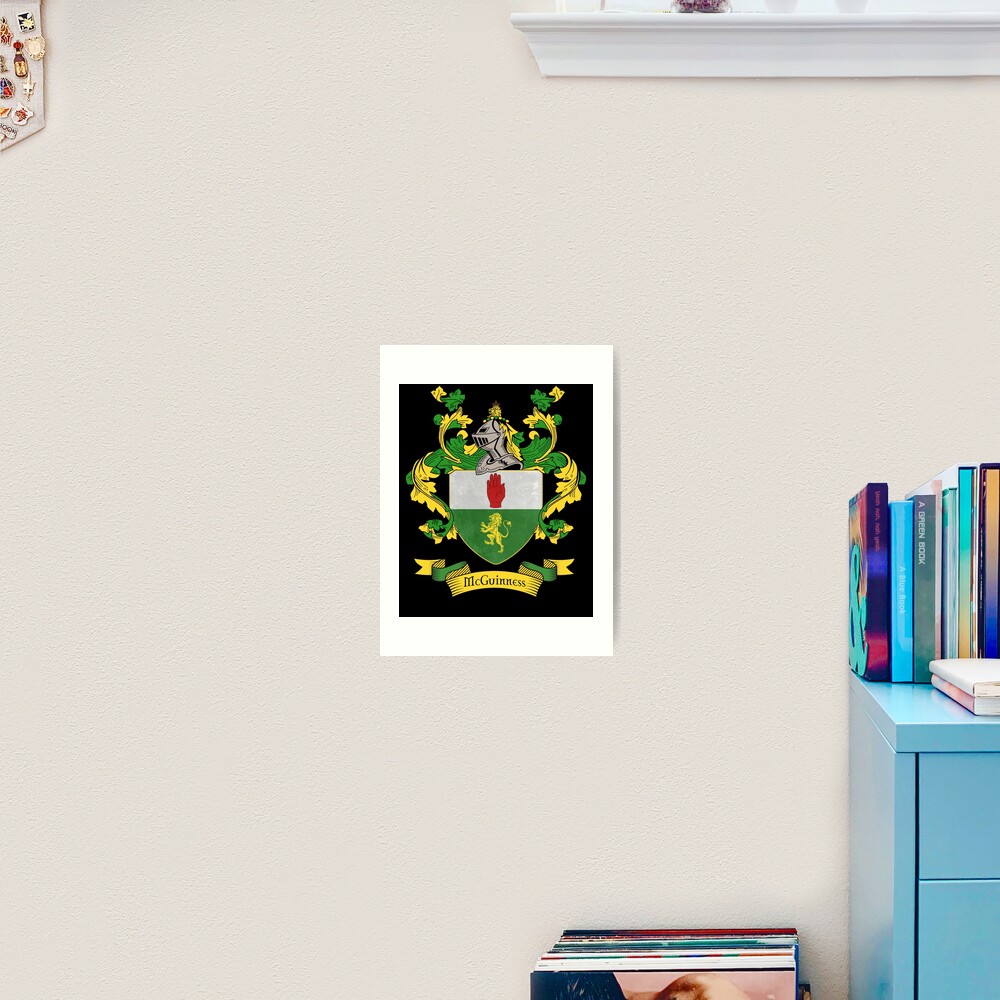 "McGuinness Coat of Arms | McGuinness Family Crest" Art Print for Sale ...