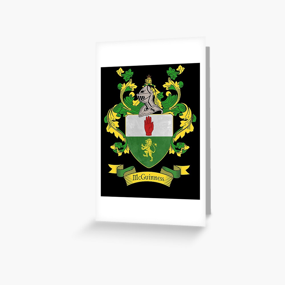 "McGuinness Coat of Arms | McGuinness Family Crest" Greeting Card by ...