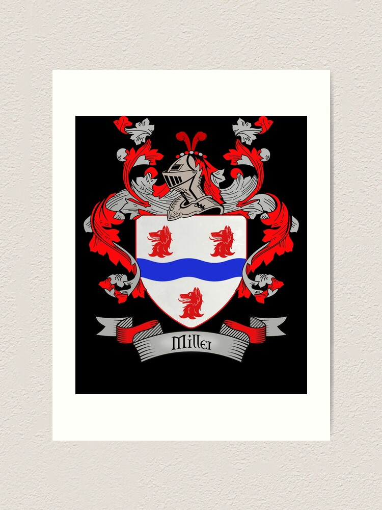 "Miller Coat of Arms | Miller Family Crest" Art Print for Sale by ...