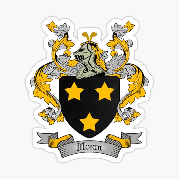 "Moran Coat of Arms | Moran Family Crest" Sticker for Sale by chuppys ...
