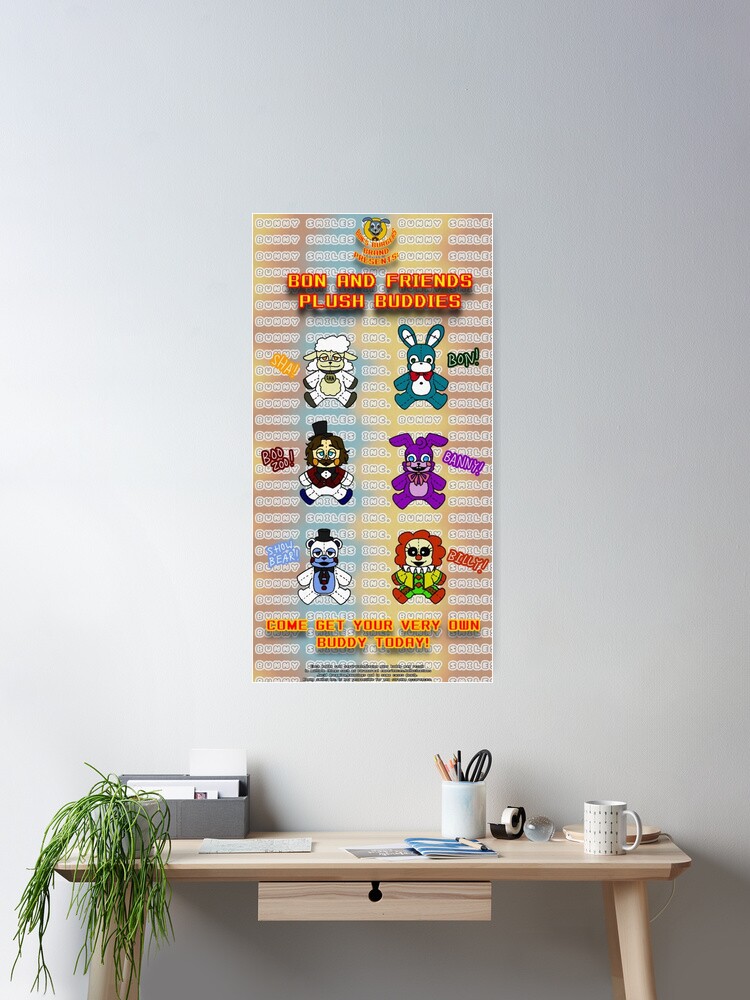 "The Walten Files Bon And Friends Plush Buddy Poster" Poster for Sale ...
