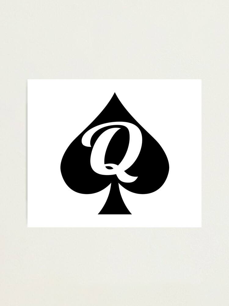 "Queen of Spades QoS Playing Card Symbol" Photographic Print for Sale ...