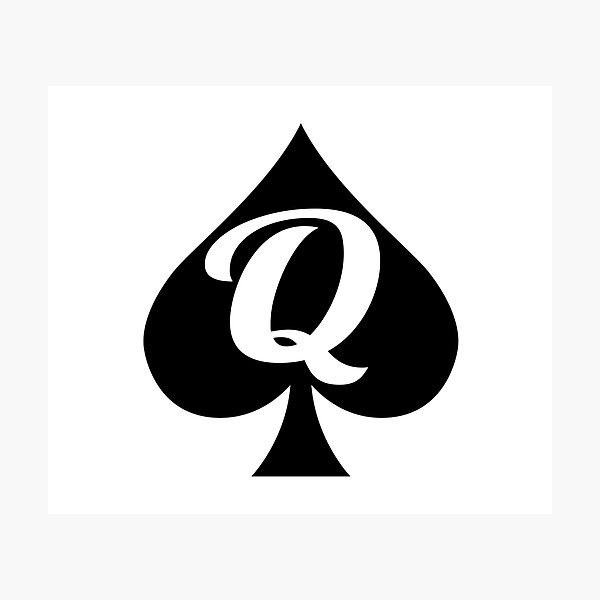 "Queen of Spades QoS Playing Card Symbol" Photographic Print for Sale ...