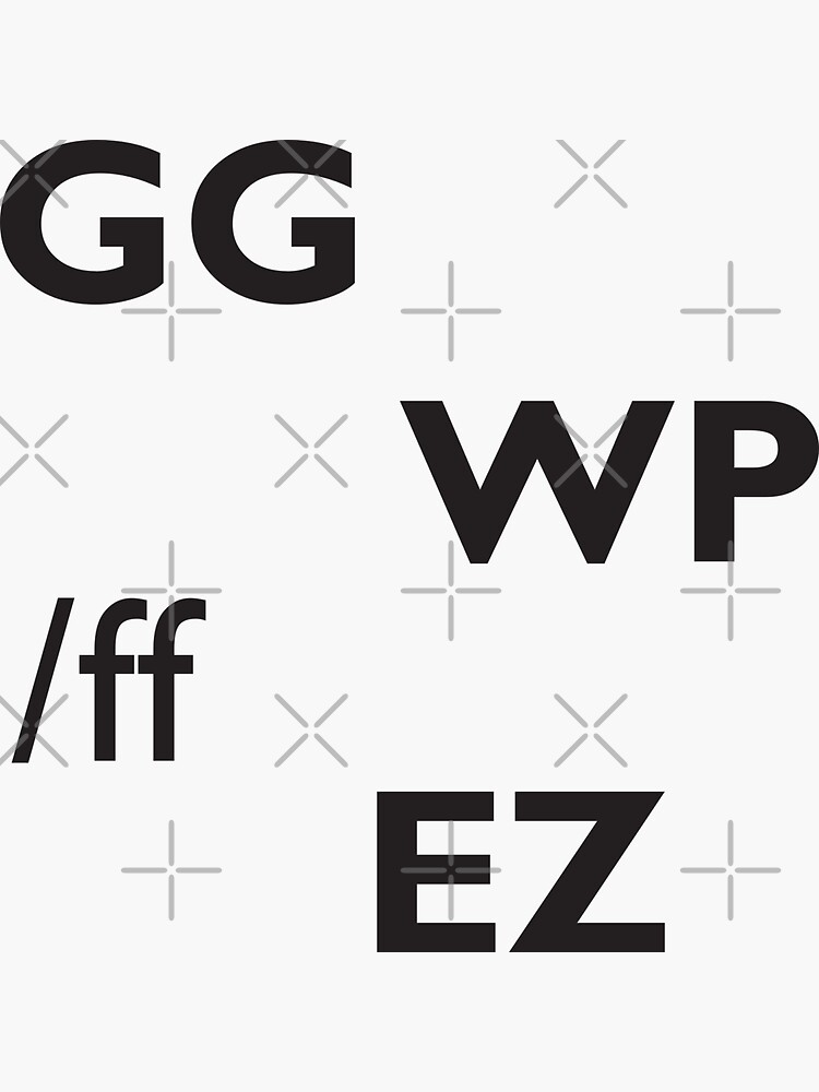 "GG WP EZ /ff Sticker pack for best gaming exp" Sticker for Sale by ...