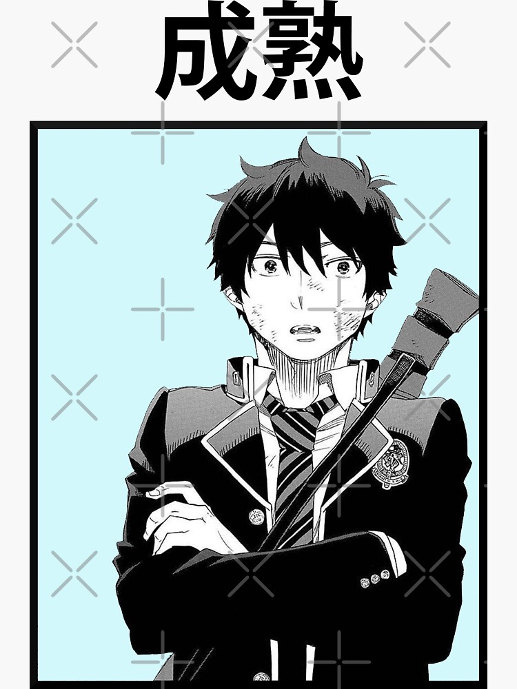 "BLUE EXORCIST" Sticker for Sale by SpikeZEM | Redbubble