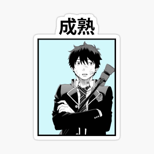 "BLUE EXORCIST" Sticker for Sale by SpikeZEM | Redbubble