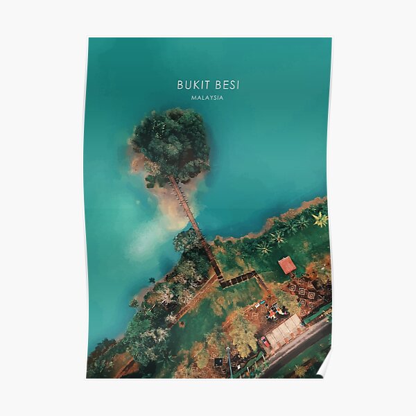 "Bukit Besi, Malaysia Travel Illustration" Poster by Travel2NZ | Redbubble