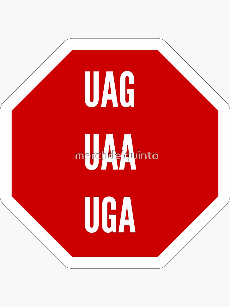 "Funny stop sign with UAG, UAA, UGA (RNA-DNA) for biologists, chemists ...