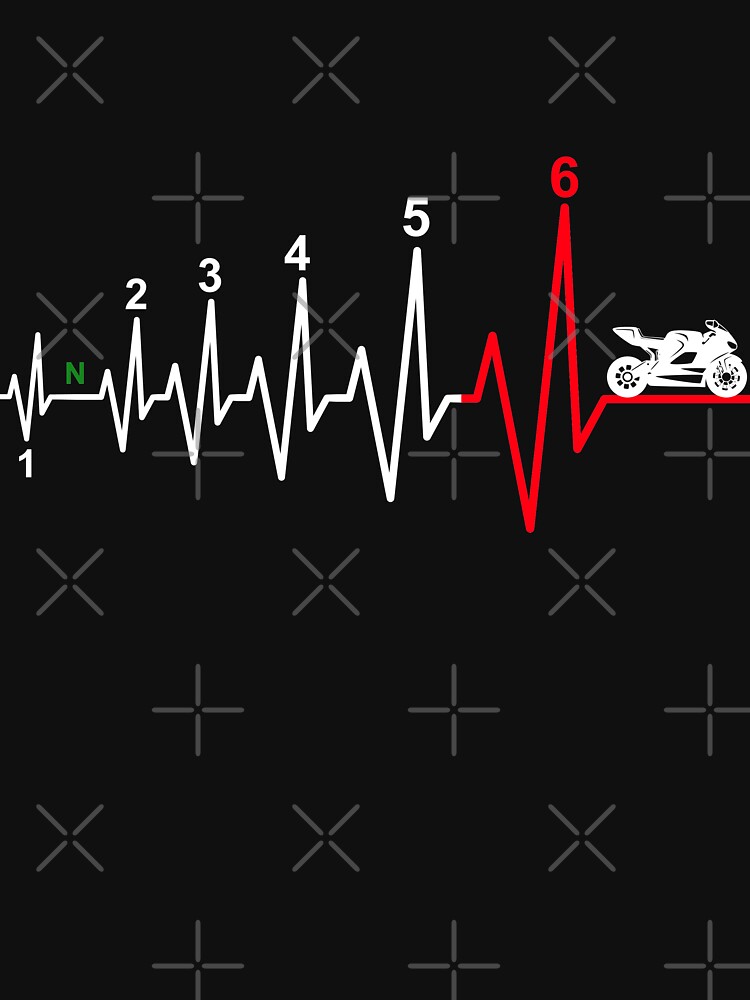 "Motorcycle heartbeat Motorbike Racing Biker Motor men" T-shirt for ...