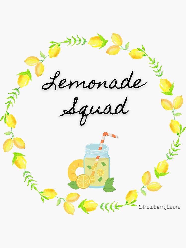 "Lemonade Squad" Sticker for Sale by StrawberryLaura | Redbubble