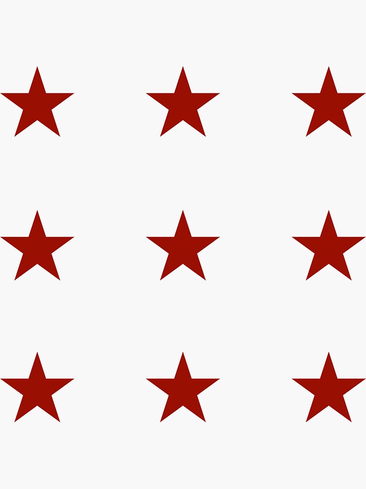 "9 red colored stars pack" Sticker for Sale by sonia10 | Redbubble