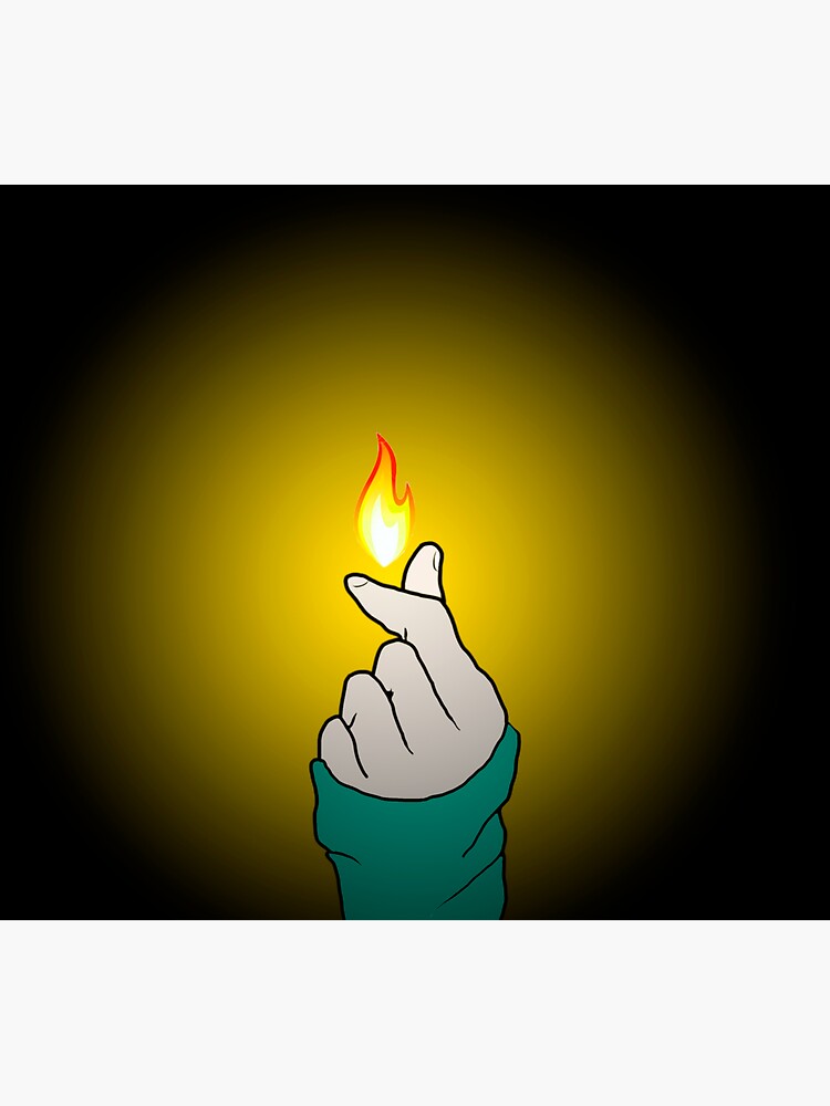 "Hand flame" Sticker by Mifesto | Redbubble