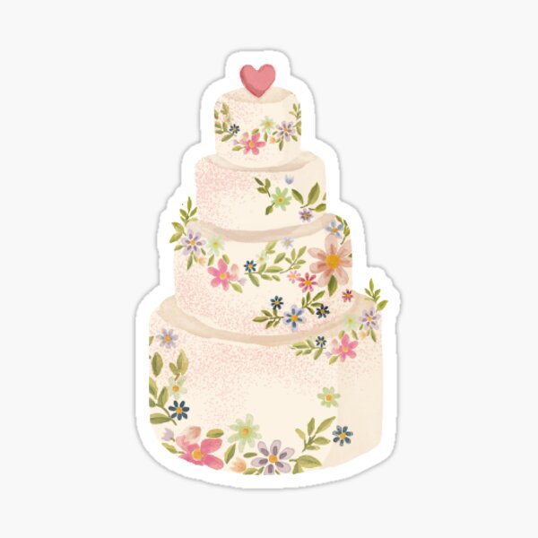 "Wedding Cake" Sticker for Sale by Sticker-Lab | Redbubble