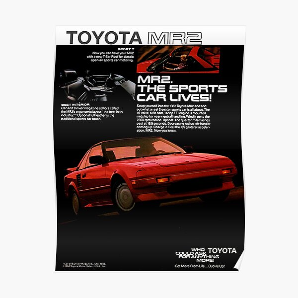 "MR2 AW11 - ADVERT" Poster by ThrowbackM3 | Redbubble