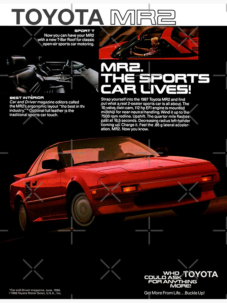 "MR2 AW11 - ADVERT" Sticker for Sale by ThrowbackM3 | Redbubble