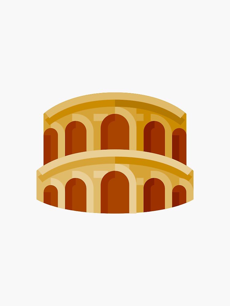 "[Italy] “Arena di Verona” icon" Sticker for Sale by Dumbside | Redbubble