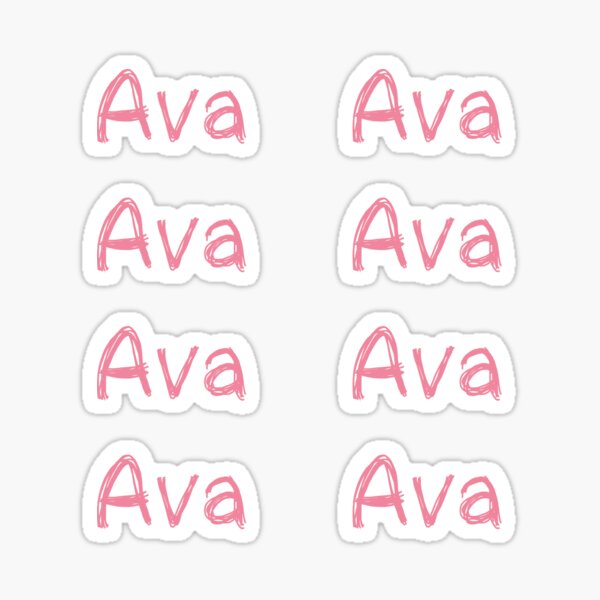 "Ava | Ava Name Label | Girls Name | Nametag" Sticker for Sale by ...