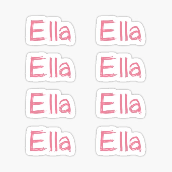"Ella | Ella Name Label | Girls Name | Nametag" Sticker for Sale by ...
