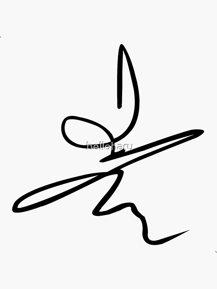 "TREASURE Doyoung Signature" Sticker for Sale by helloharu | Redbubble