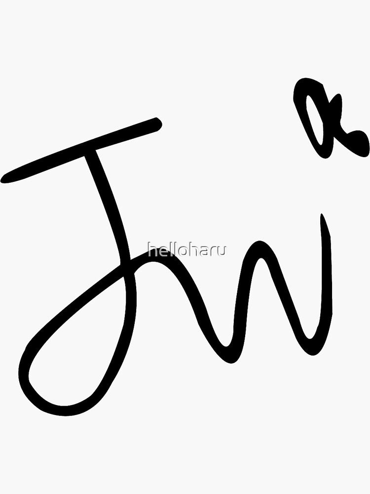 "TREASURE Jeongwoo Signature" Sticker for Sale by helloharu | Redbubble