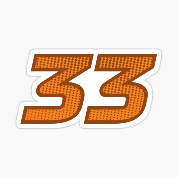 "Max Verstappen Number 33 Orange" Sticker for Sale by JSGV-Designs ...