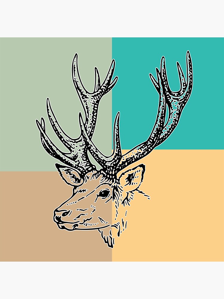 "Elk or Sambar Deer" Sticker for Sale by PodiShawna | Redbubble